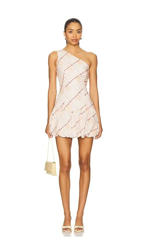 SNDYS X Briella One Shoulder Mini Dress - Gingham