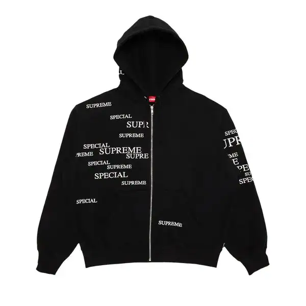 Supreme Special Zip Up Hooded Sweatshirt - Black | Editorialist