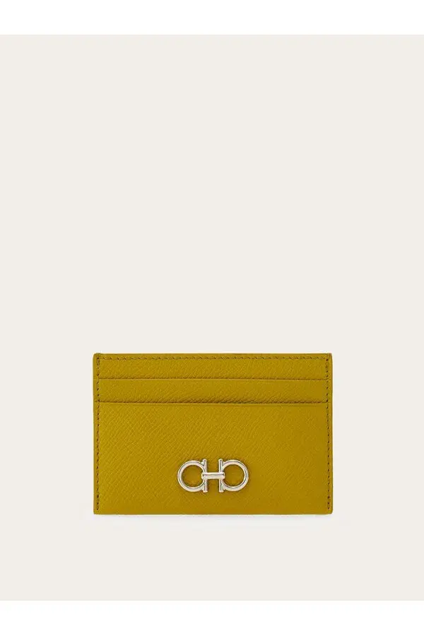 FERRAGAMO Gancini Card Holder - Gold