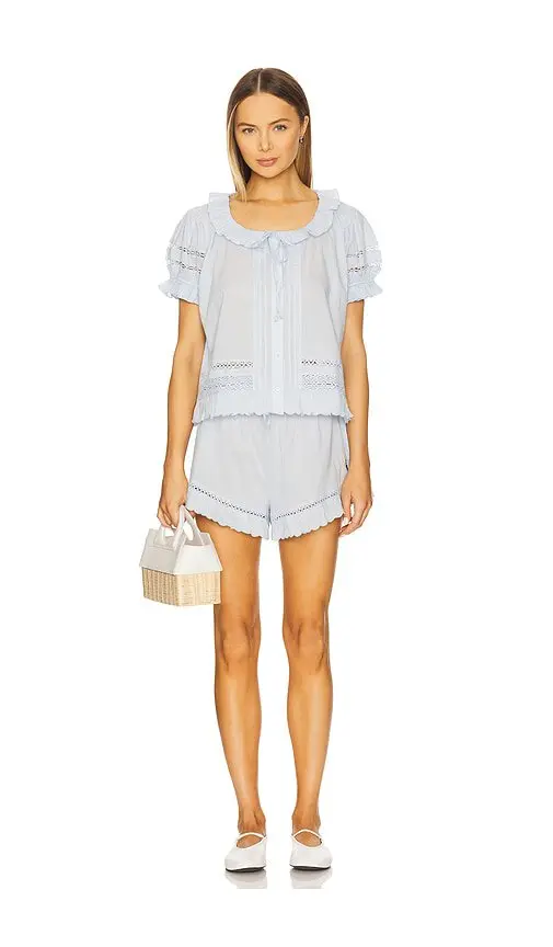POLO RALPH LAUREN INTIMATES Puff Sleeve And Short Set