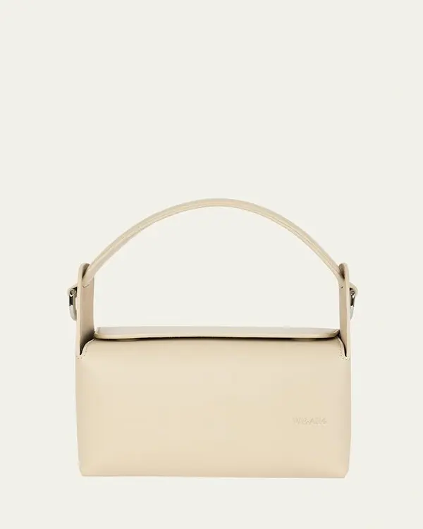 WE-AR4 The Pastry Box 20 Leather Top-handle Bag - Beige