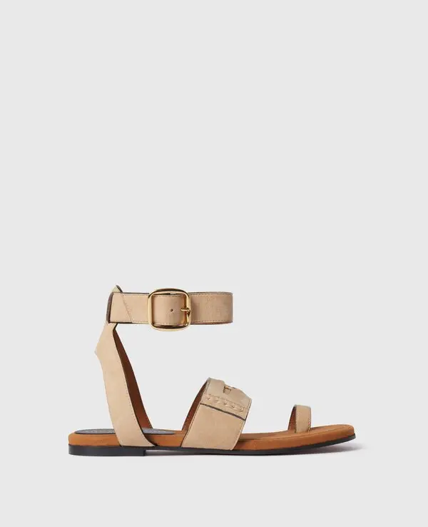 Stella McCartney Gaia Ankle Buckle Sandals - Desert