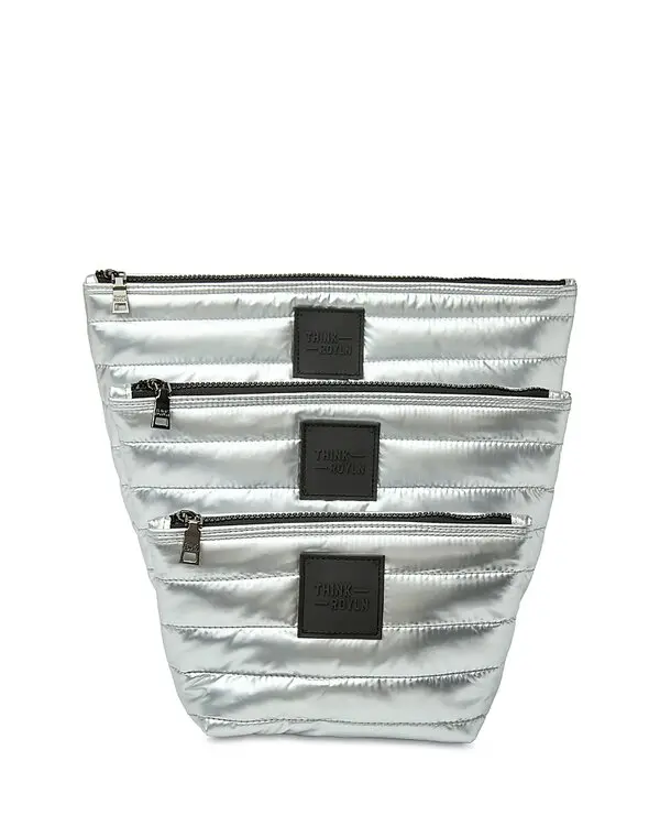 THINK ROYLN Travel Trio Pouches - Silver