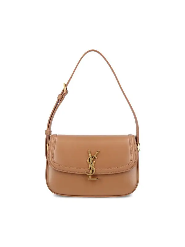 Saint Laurent Solferino Mini In Box Leather - New Hazelnut