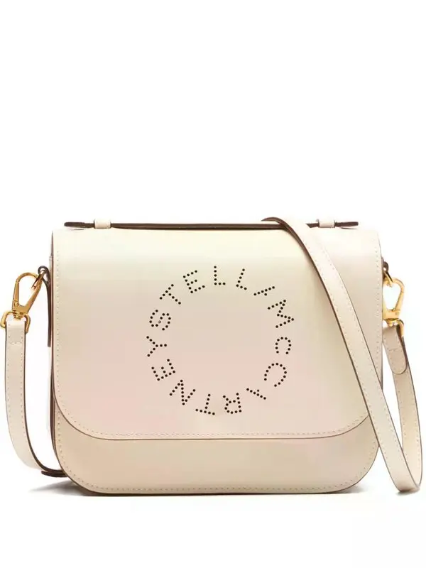Stella McCartney Logo-perforated Crossbody Bag - Neutrals