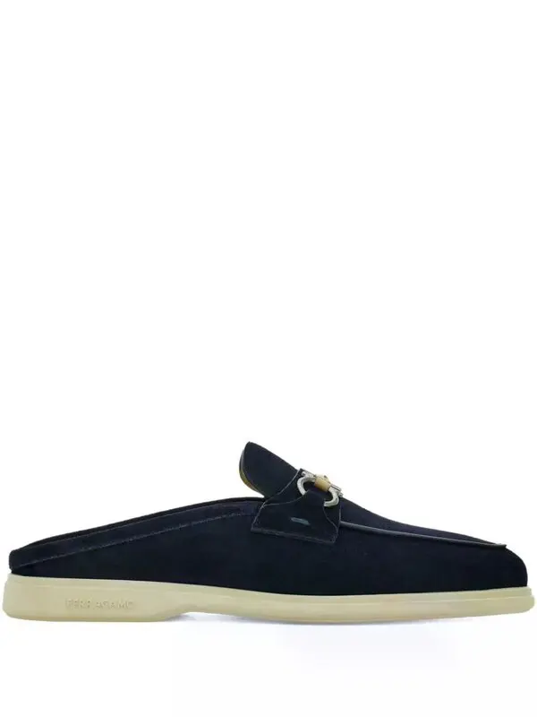 FERRAGAMO Gancini Buckle Loafers - Blue