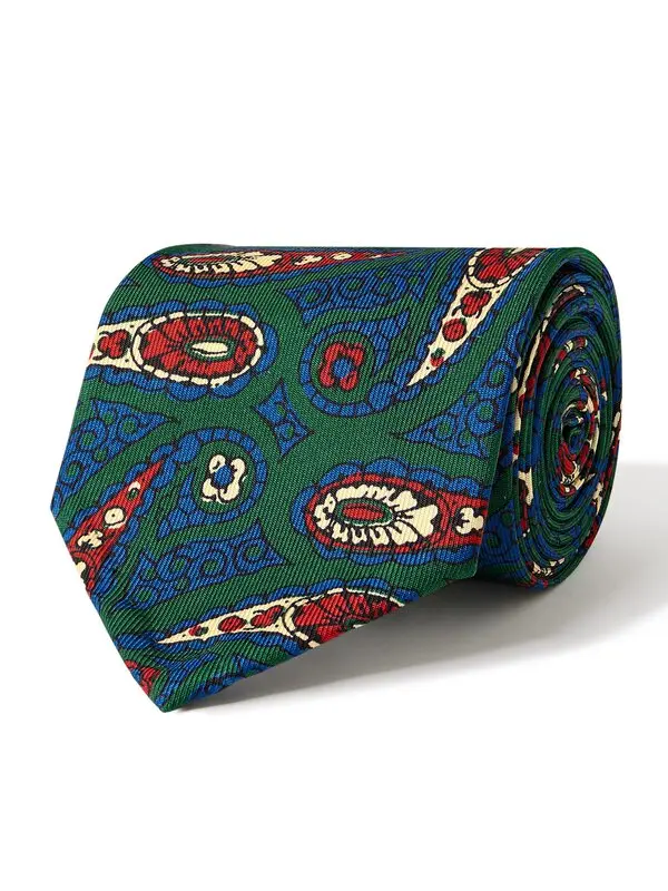 J. MUESER 8cm Paisley-print Silk-twill Neck Tie