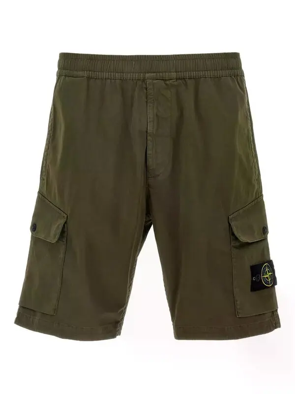 Stone Island Compass-badge Bermuda Shorts - Green