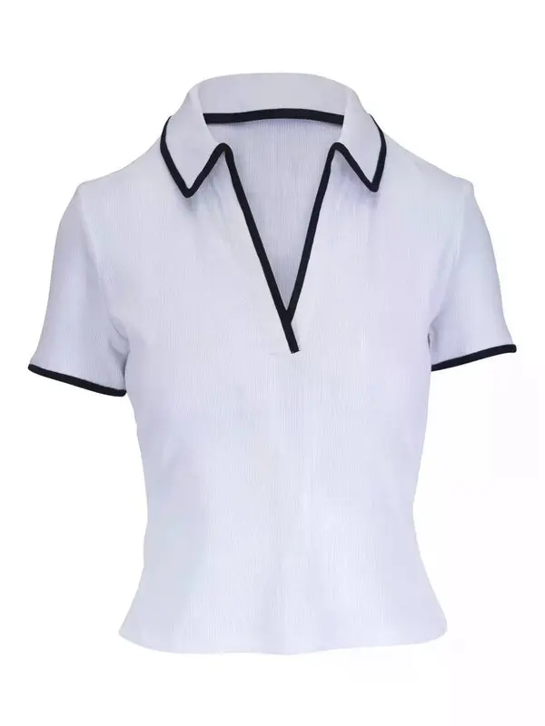 Veronica Beard Contrasting-trim Polo Top