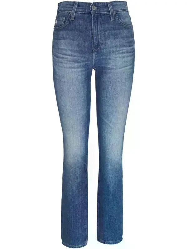 Ag Logo-patch Tapered Jeans - Blue
