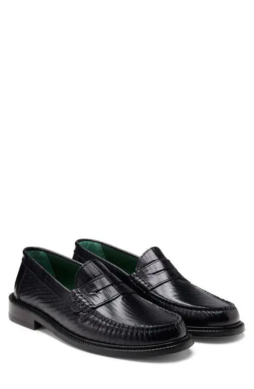 VINNY'S Yardee Penny Loafer - Brown Python
