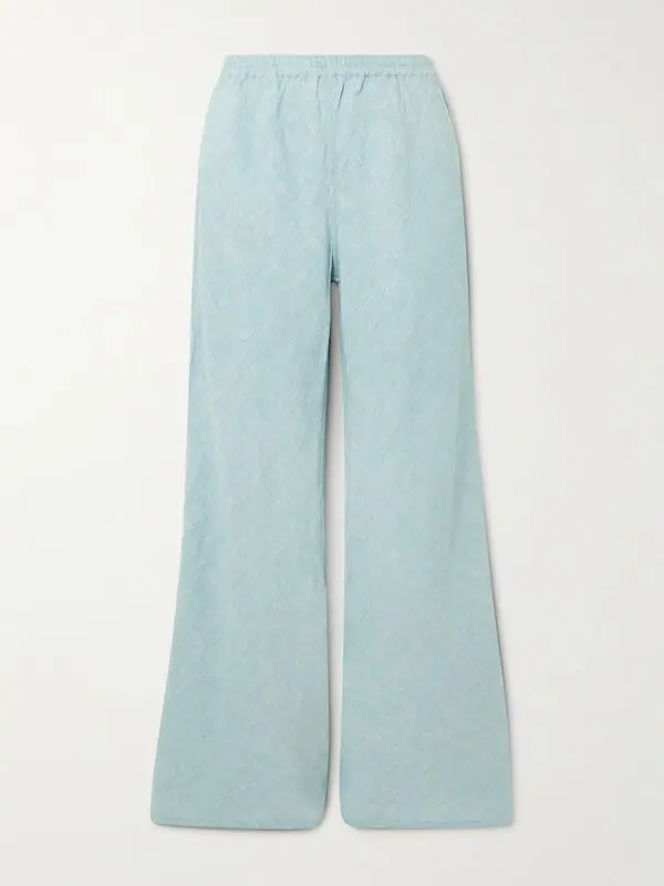 Suzie Kondi Anesi Linen Flared Pants - Blue