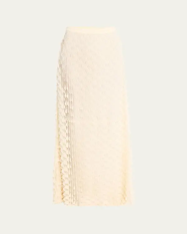 Ulla Johnson Willa Scalloped Ruffle Maxi Skirt - Pristine
