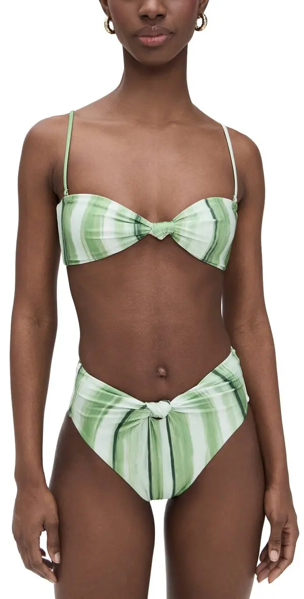 Cult Gaia Oswin Bikini Top - Calla Lily Painted Stripe