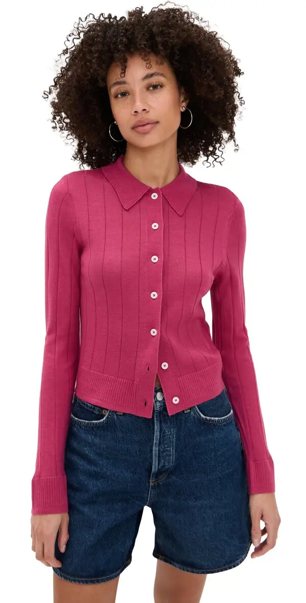 RE/DONE The Caroline Rib Cardigan