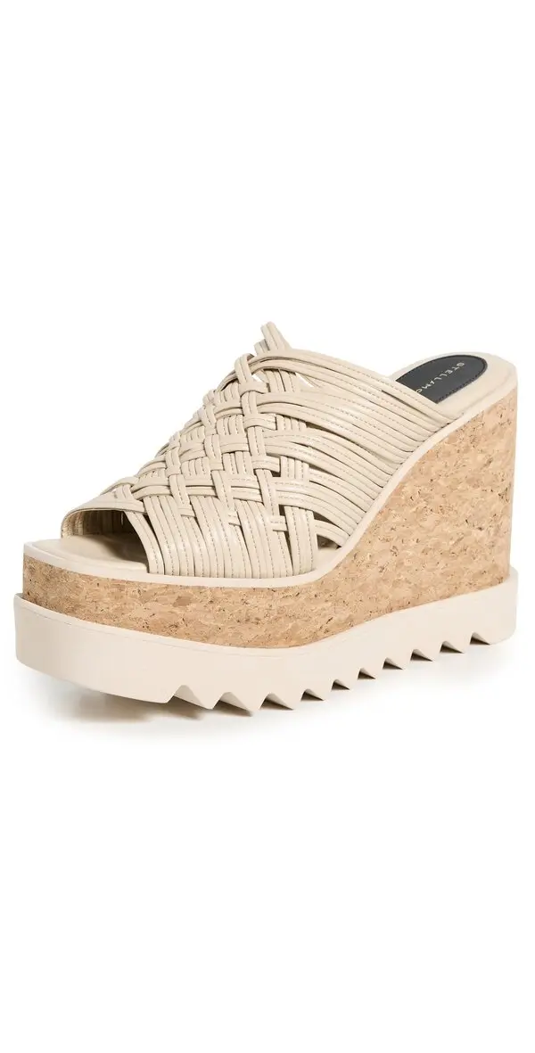 Stella McCartney Sneakelyse Alter Mat Wedges - Ecru