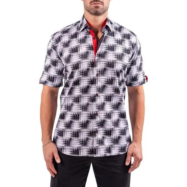 MACEOO Galileo Resistance0317 Short Sleeve Cotton Button-up Shirt
