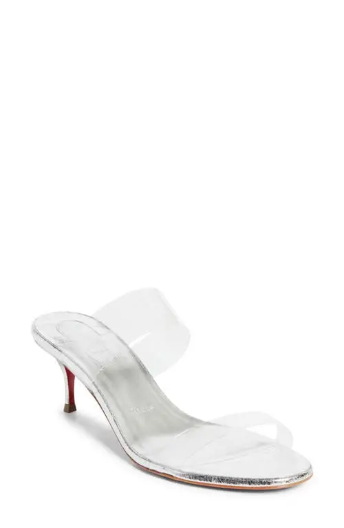 CHRISTIAN LOUBOUTIN Just Nothing Sandal - Silver/ Lin Silver