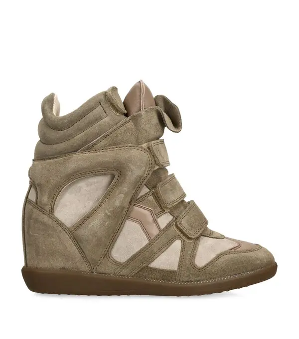Isabel Marant Suede Bekett Wedge Sneakers - Brown