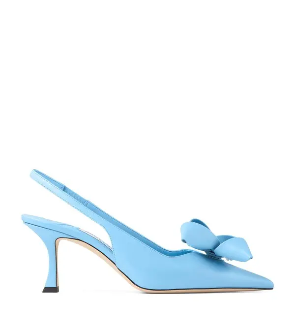 Jimmy Choo Staz 70 Calfskin Slingback Pumps - Blue