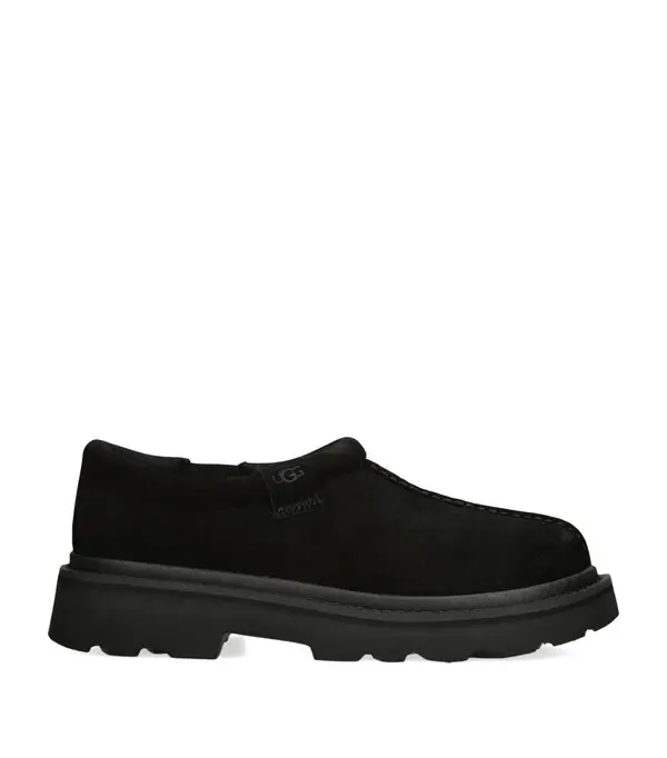 UGG Suede Tasman Lug Slippers - Black