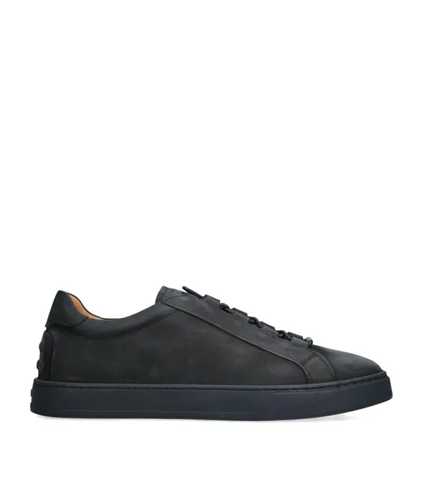 TOD'S Leather Cassetta Sneakers - Blue