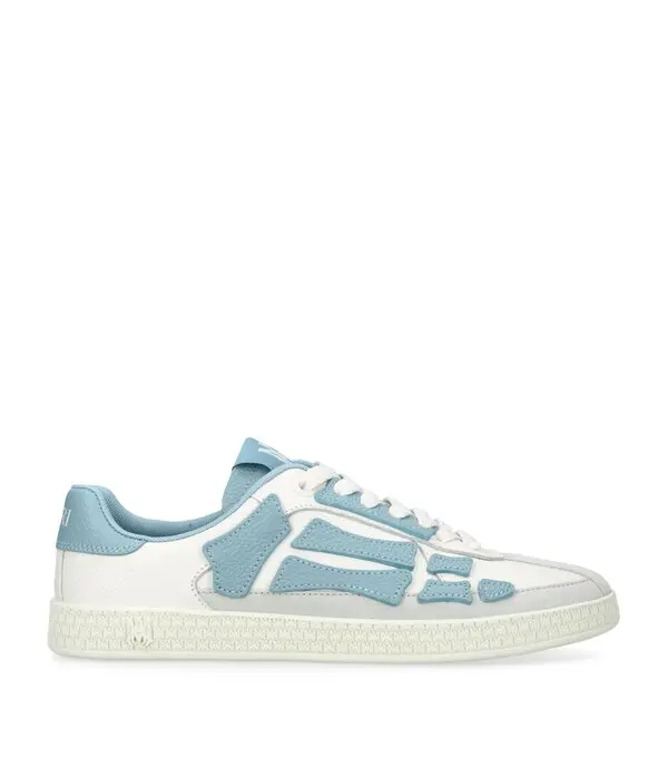 Amiri Leather Pacific Bones Sneakers - Blue