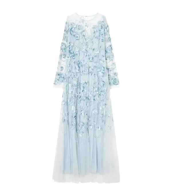 Marina Rinaldi Sequin-embellished Mesh Dress