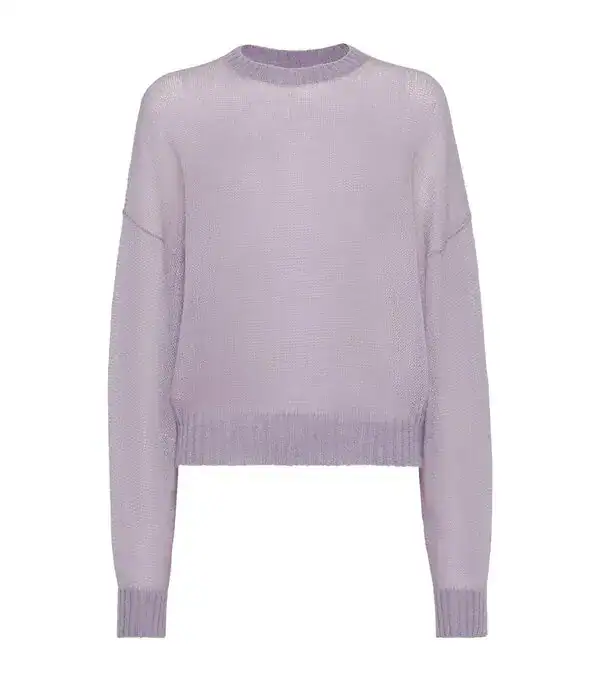 Brunello Cucinelli Mohair-Blend Sheer Sweater In Purple - 30% Off