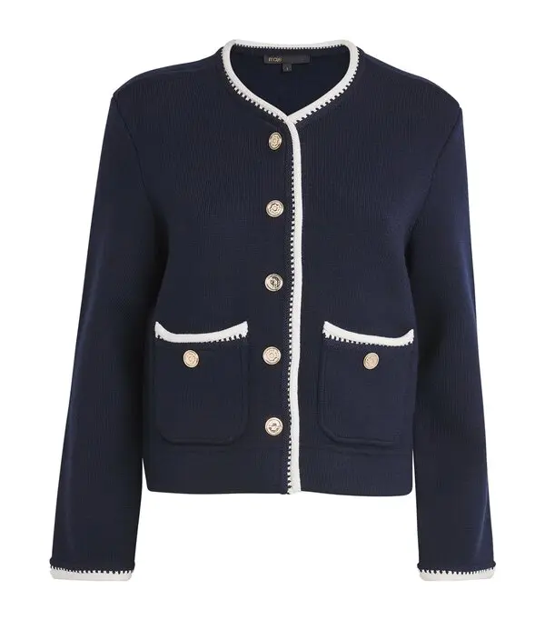 Maje Contrast-trim Cardigan