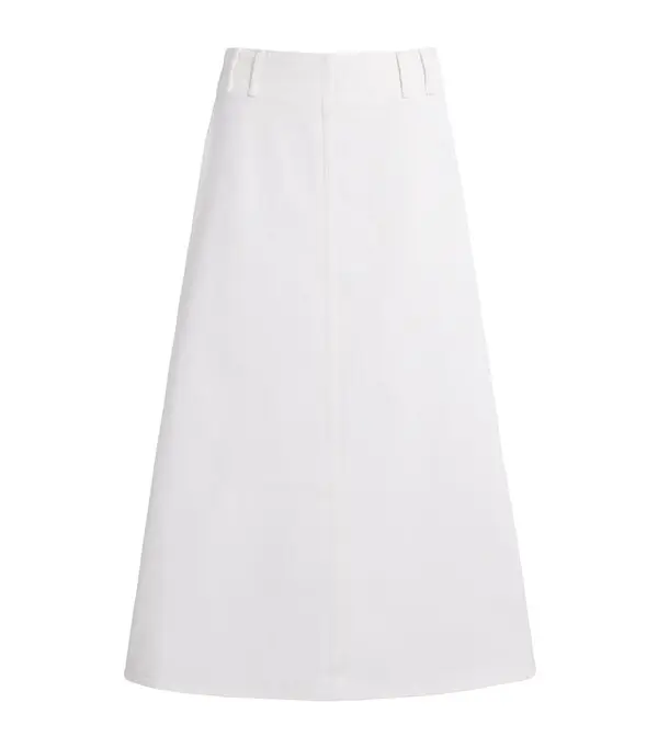 BY MALENE BIRGER Cotton Carlas Midi Skirt - White