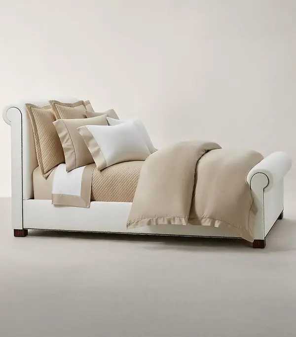 Ralph Lauren Supima Cotton Sateen Langdon King Pillowcase Pair - Neutral
