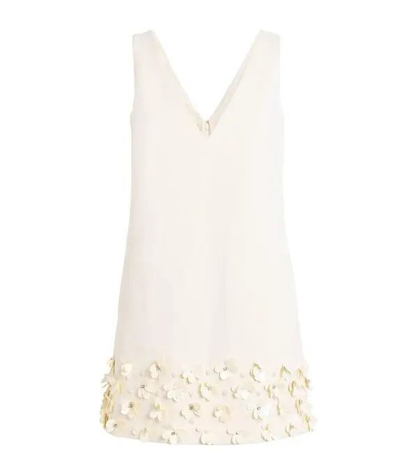 SELF-PORTRAIT Crepe Sequined Mini Dress - Ivory
