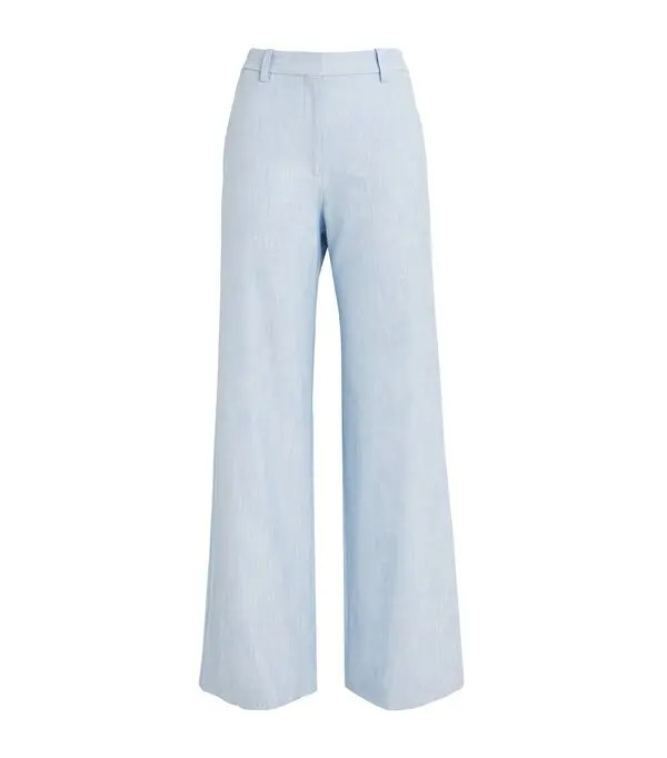 Maje Tailored Straight Trousers - Blue