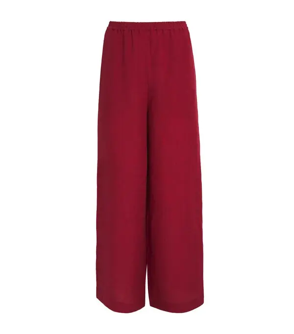 ERES Linen Wide-leg Trousers - Red