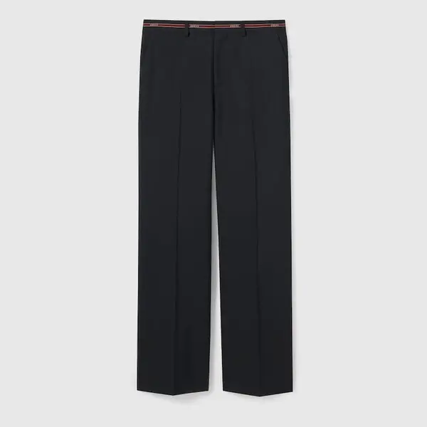 Gucci Wool Pants With Selvedge Detail