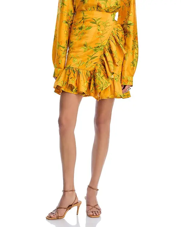 CONIGLIO PALM BEACH Silk Ruffle Mini Pareo