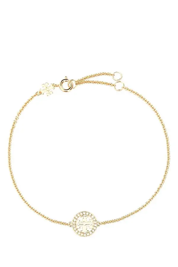 Tory Burch Miller Metallic Chain-link Bracelet - Grey