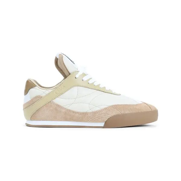 Chloé Leather Kick Sneakers - Beige