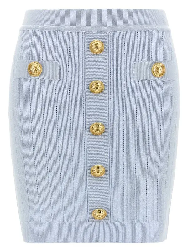 Balmain Chiocciola Stretch Viscose Skirt