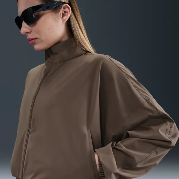 Nike 24.7 Perfectstretch Dri-fit Oversized Full-zip Jacket - Brown