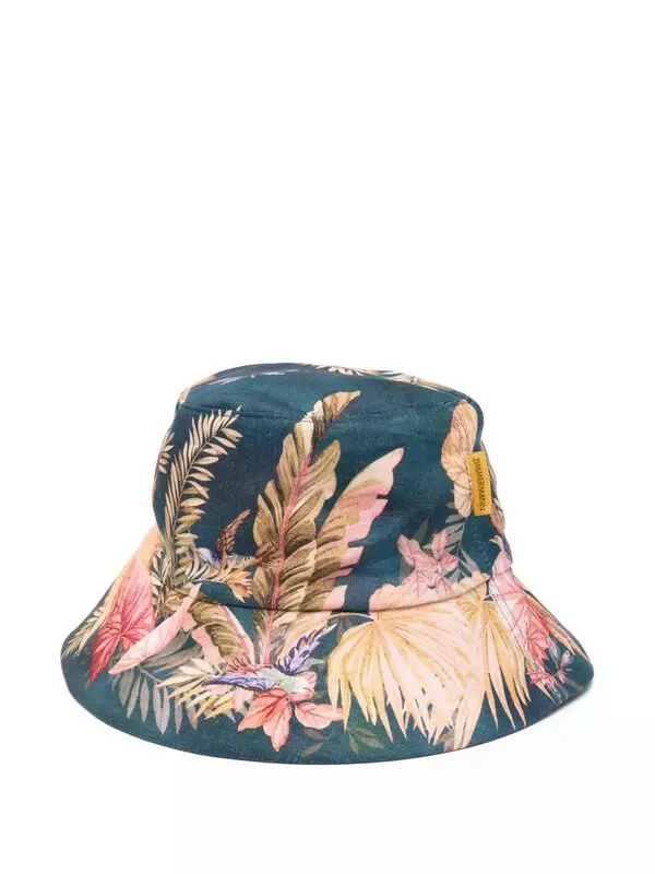 Zimmermann Printed Bucket Hat - Blue
