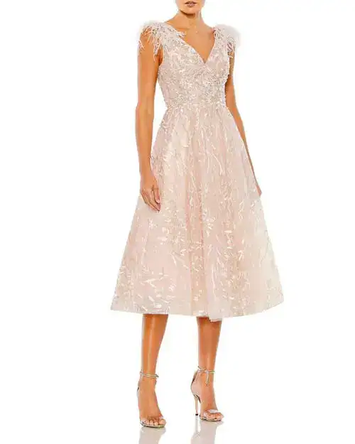 Pink Ross Dresses For Wedding Guest Black Wedding Fitted Dress For Wedding  Guest Plus Size Leaf Sequin Tulle Midi Wedding Guest Dress