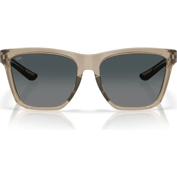 COSTA DEL MAR 57mm Polarized Rectangular Sunglasses - Taupe/ Gray Gradient 580g