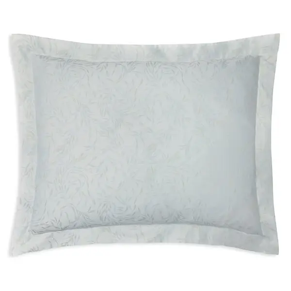 SFERRA Selini Leaf Sateen Jacquard Sham, Euro - Silversage