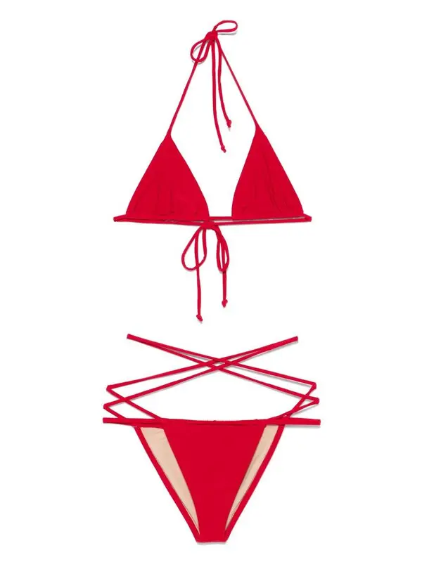 Norma Kamali Criss-cross Bikini - Red