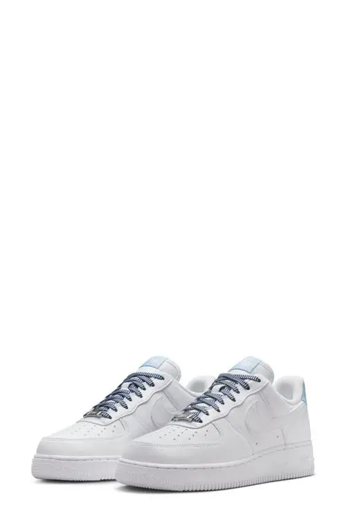 Nike Air Force 1 '07 Basketball Sneaker - White/white/blue