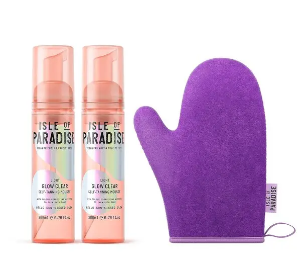 ISLE OF PARADISE Self-tanning Mousse Duow/ Mitt
