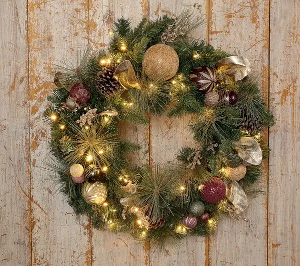 HOME REFLECTIONS As Is Luxe 28 Lit Holidaywreath