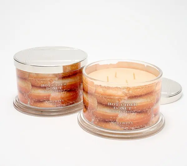 HOMEWORX BY SLATKIN + CO. S/2 18oz Hot Ciderdonut